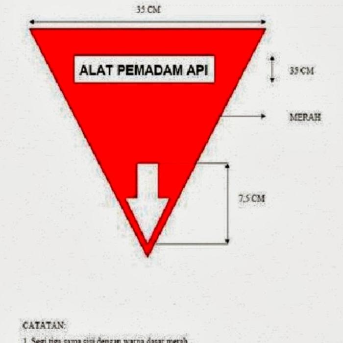 Jual STICKER SEGITIGA ALAT PEMADAM API UKURAN 35 X 35 X 35 CM - Jakarta ...