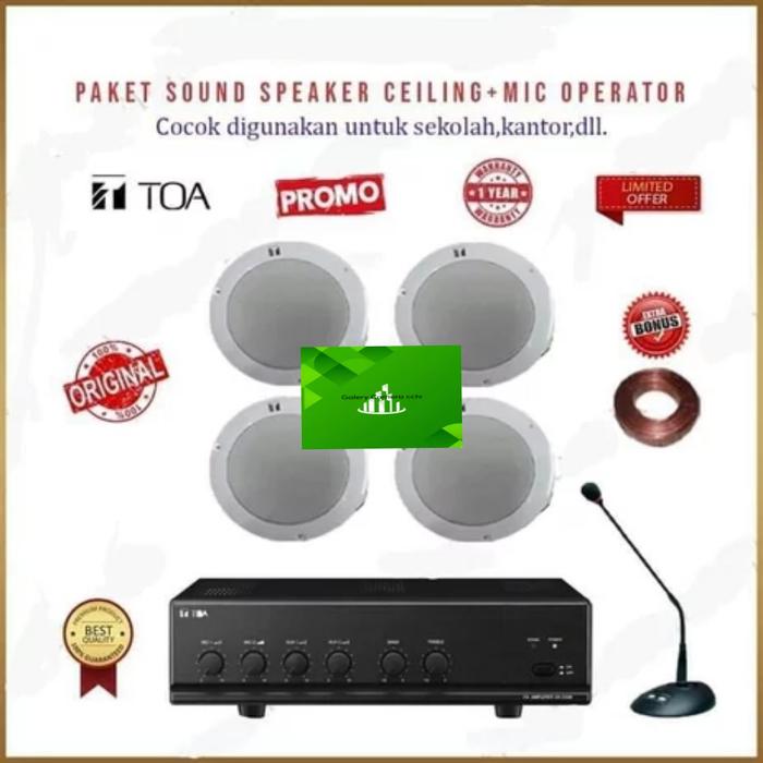 Jual Paket sound sistem Celing Toa Original murah dan bagus Komplit ...