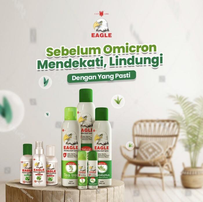Jual Eagle Disinfectant Spray Jumbo 500 Ml Eagle Eucalyptus Spray Cap ...