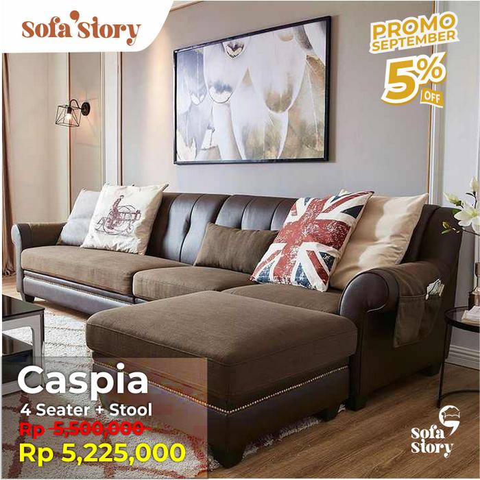 Jual Sofa L Shape Minimalis | Sofa'Story CASPIA | Kulit - Midili - 4 ...