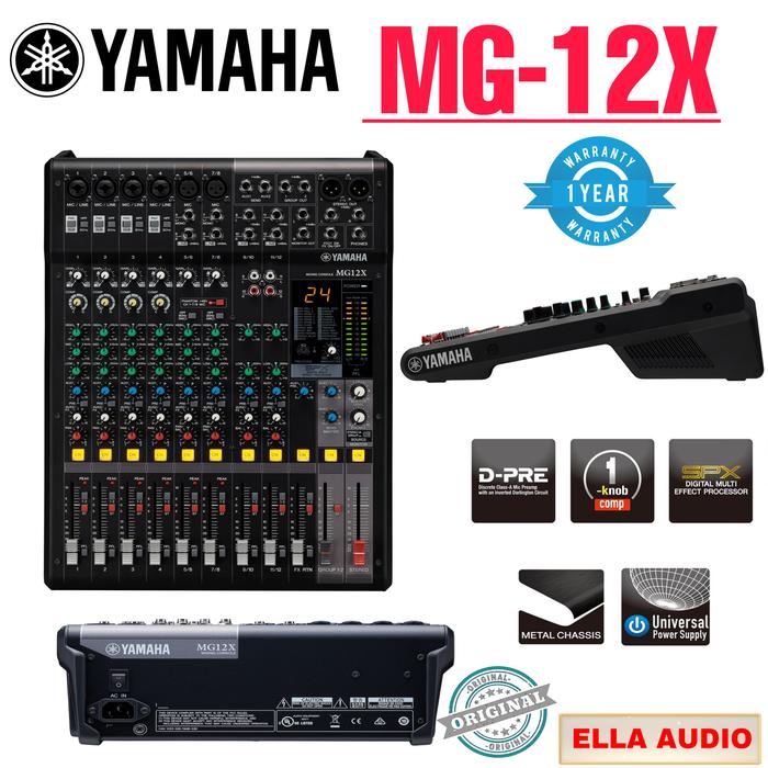 Jual Yamaha MG12X Mixer Audio 12-Channel Konsol Mixing Original ...