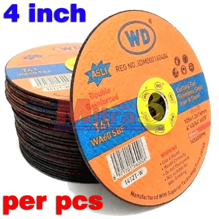 Jual Batu Potong WD 4" x 1,2mm Tipis / Mata Gerinda Gurinda Pemotong ...