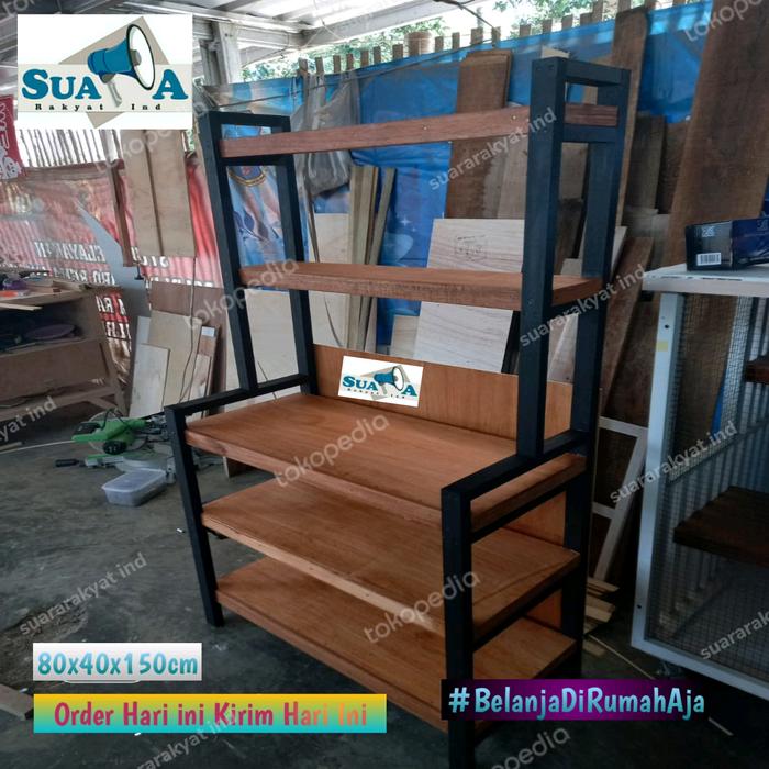 Jual Rak Kayu 5 Susun | Meja Kompor Gas 2 Tungku Serbaguna - Kab ...