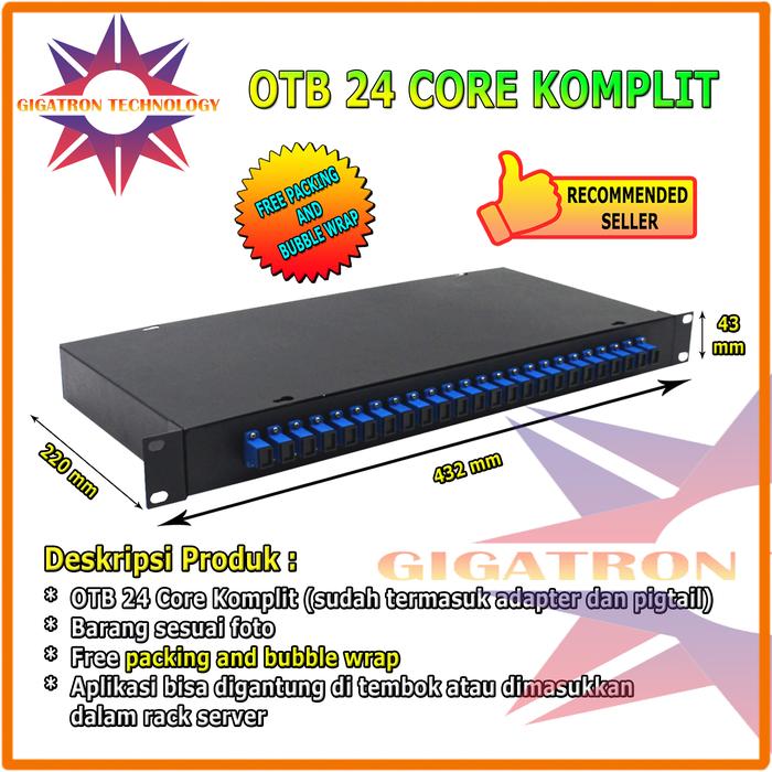 Promo OTB 24 Core SC UPC Lengkap OTB Rack Mount 24 core ODF FTTH Fiber ...