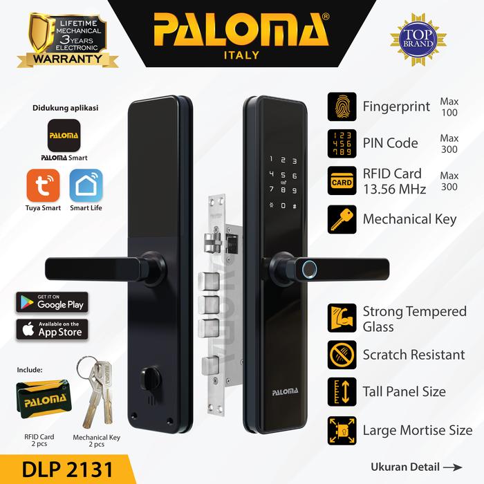 Promo PALOMA Digital Lock Smart Home Kunci Pintu Door Handle Pintar DLP ...