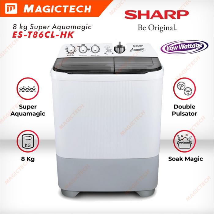 Jual MESIN CUCI SHARP 8 KG ES-T86CL-HK / 86CL AQUAMAGIC 2 TABUNG MANUAL - Kota Batam - magictech ...