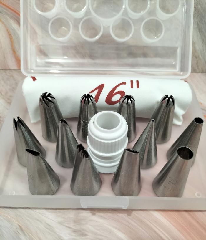 Jual Sanneng Sn7015 - Pastry Tip Set 12pcs / Spuit Buttercream Set ...