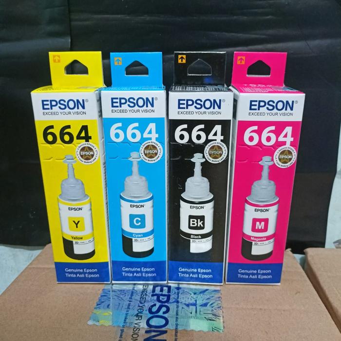 Jual Tinta Epson 664 Black Original 1 Set 4 Warna Ink For L100 L110 L111 - Jakarta Pusat - Home ...