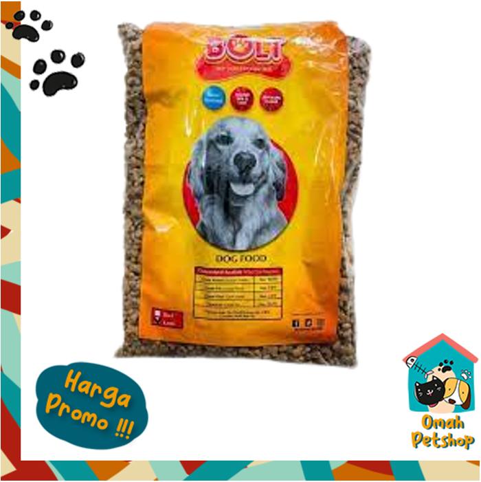Jual BOLT DOG MAKANAN ANJING 1kg 1 kg REPACK - No DOG CHOIZE PEDIGREE ...