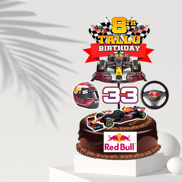 Jual Topper Cake Birthday Hiasan Kue Ultah Mobil Balap Racing Car Red ...