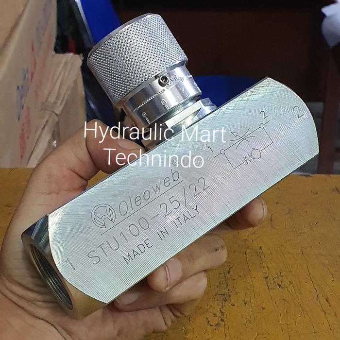 Jual flow control valve hidrolik STU 100 port 1' - merk OLEOWEB - Italy ...