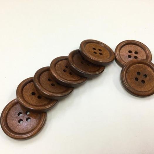 Jual Kancing Kayu Coklat Besar | 4 Lubang - 13 mm, 12 pcs - Jakarta ...