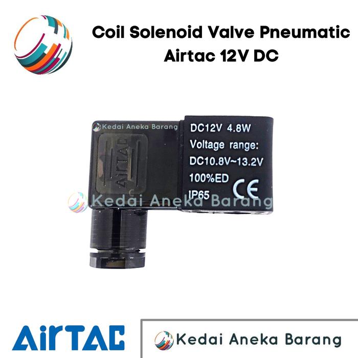 Jual Coil Solenoid Valve Airtac Voltage 12V DC 12VDC DC12V 4.8W ...