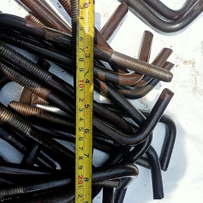 Jual baut angkur L m16 x 200mm atau anchor bolt L 5/8 × 20cm - Jakarta ...