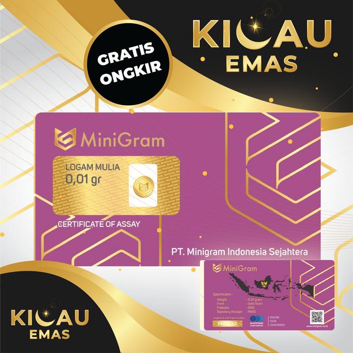 Jual Minigram 0.01 Gram Emas Batangan Murni Bersertifikat 24 Karat - Kota Depok - Kilau Emas ...