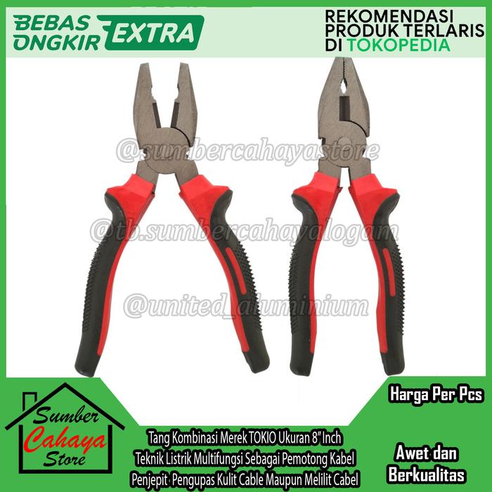 Promo Tang Kombinasi Merek TOKIO Ukuran 8”Inch Inchi Bahan Besi Gagang ...