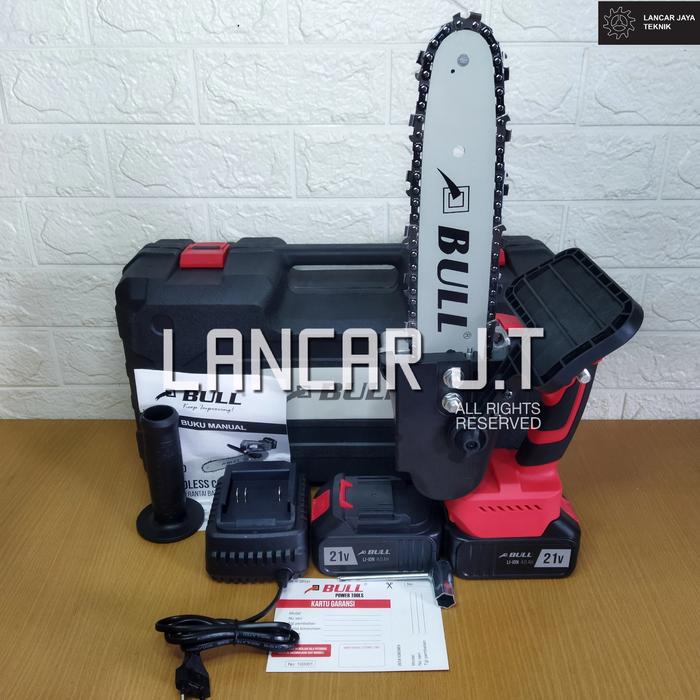 Jual MINI CHAINSAW CORDLESS BULL BL510 21V 10 INCHI GERGAJI MINI ...