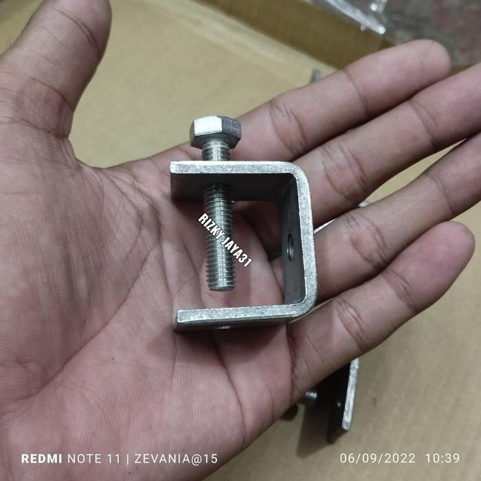 Jual Klem Beam C stainless plus baut komplit | stainless - Jakarta ...