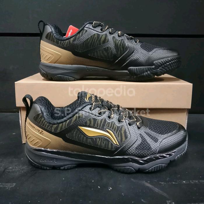 Jual Sepatu badminton bulutangkis lining li ning ranger lite z1 Black ...