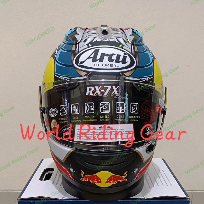 Jual Clone Arai rx7x Pedrosa Ghost Samurai Red Bull FRP - Kota ...