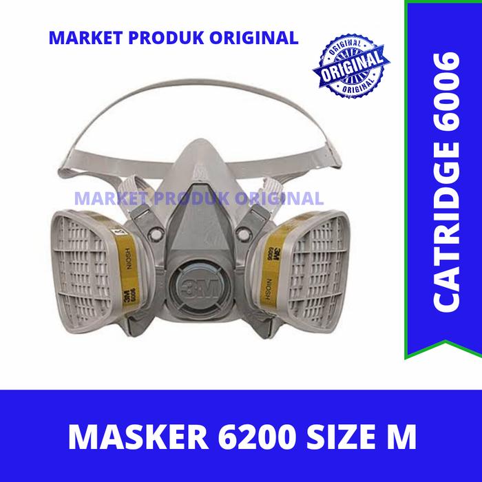 Jual 3M masker 6200 + Catridge 6006 original pelindung pernapasan - Jakarta Barat - Market ...