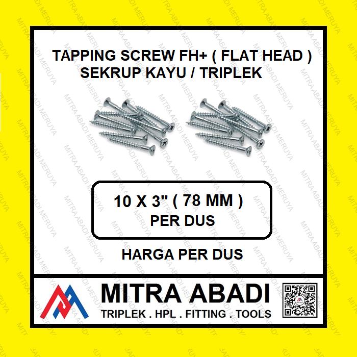 Jual Sekrup Kayu Sekrup Tapping Screw FH 10 x 3" (78 mm) 1 DUS - Kota Tangerang Selatan ...