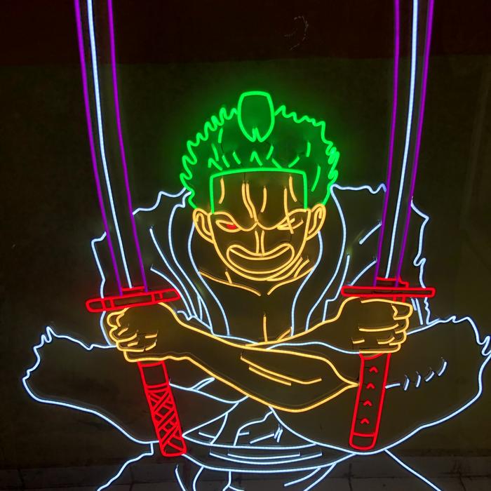 Jual Neon Flex Zoro | Neon Flex Karakter Zoro One Piece | Zoro vs ...