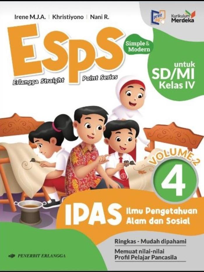 Jual Kurikulum Merdeka Esps Ipas Kelas 1 2 3 4 5 6 Sd/mi Erlangga - Kelas 5 Vol 2 Di Seller ...