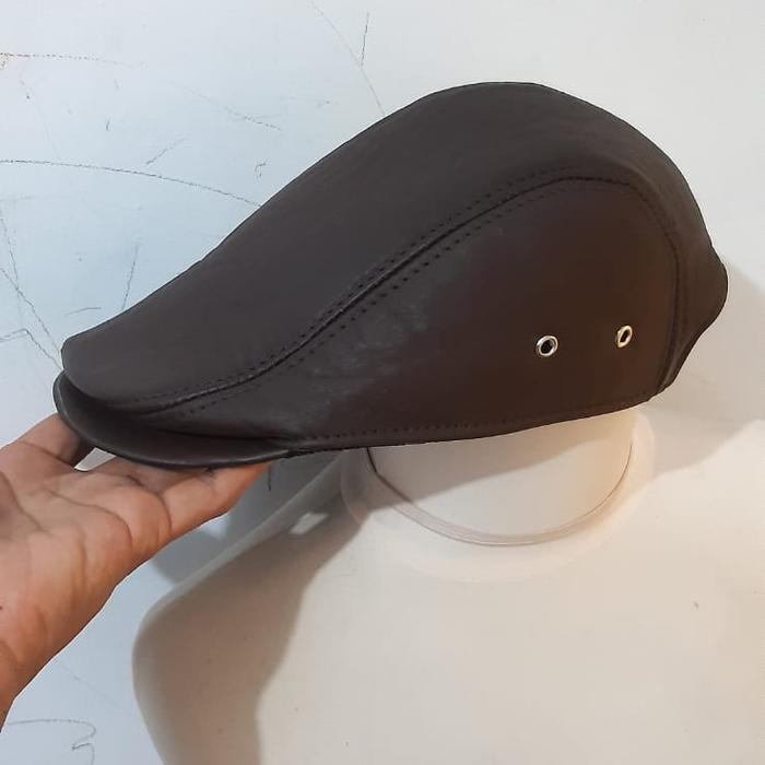 Jual Topi Pet Hat Copet Topi Pelukis - Topi Kulit Asli Pria Model ...