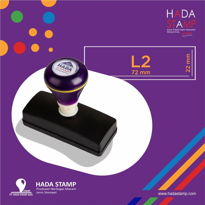Jual Stempel Cap Custom Flash Otomatis Stamp Tinta Anti Air L2 7,2 x 2 ...