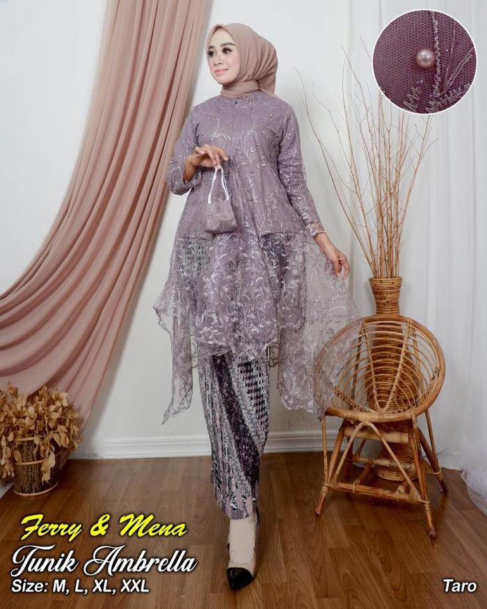 Promo Kebaya Modern Kebaya Tunik Kebaya Muslim Bahan Tulle Full Furing ...