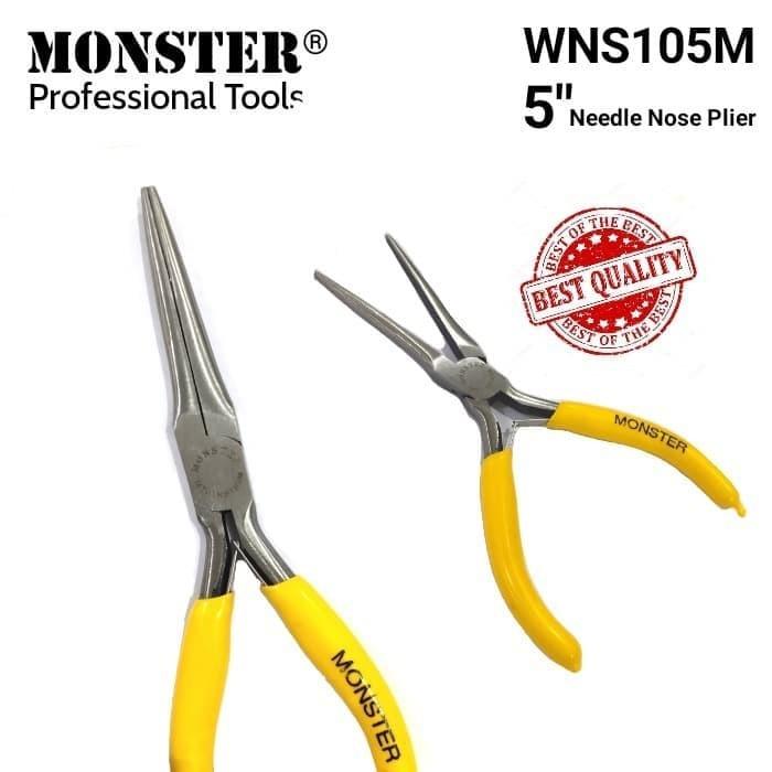 Jual Tang Lancip 5 Inch Monster WNS105M NEEDLE NOSE PLIER Tang Lancip 5 ...