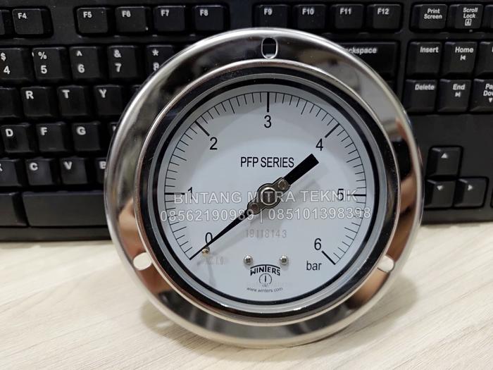 Jual PRESSURE GAUGE WINTERS 0 - 6 BAR MODEL PFP-40-T-S-F-3N STAINLESS ...