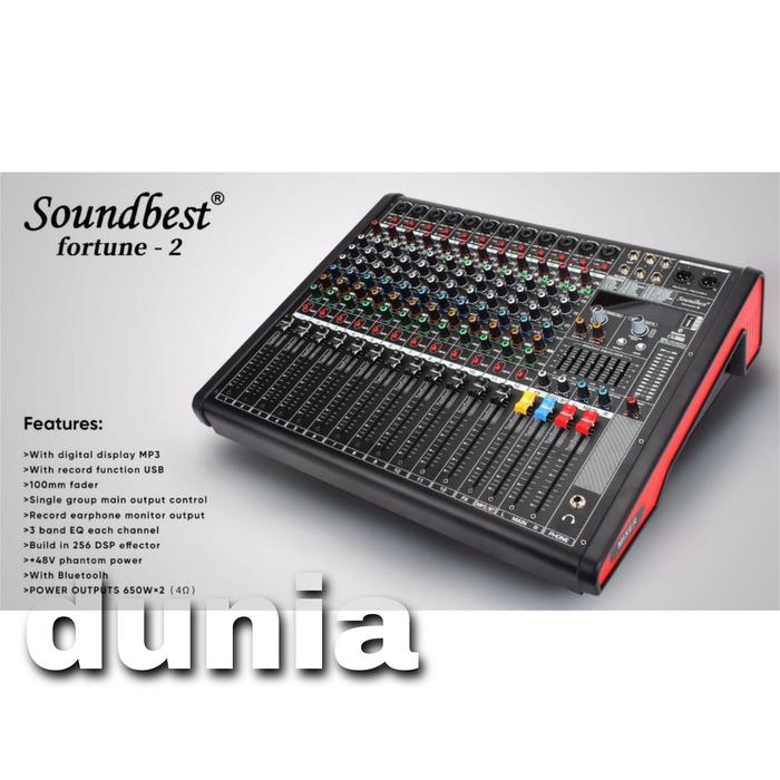 Jual Power Mixer Soundbest Fortune 2 Original 12 Channel Bluetooth ...