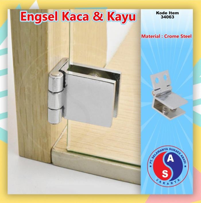 Jual Engsel Jepit KACA ke KAYU / Engsel Pintu Kaca Lemari Etalase ...