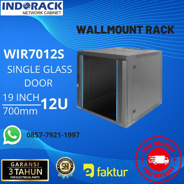 Jual Indorack Wallmount Rack WIR7012S 12U 700mm Rak Server Internet Wifi PC - Jakarta Pusat ...
