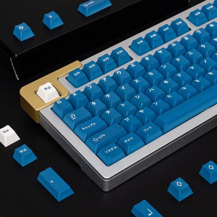 Jual Gmk wob katakana blue japanese keycaps cherry profile 136 keycaps ...