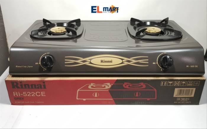 Jual kompor rinnai 2 tungku seri 302 202 522e 522c 522a 522s teflon ...