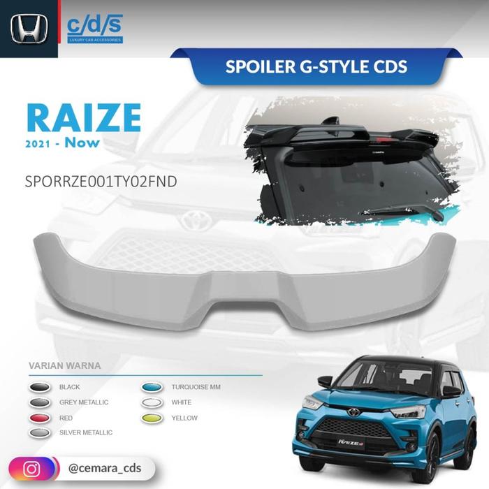 Jual SPOILER G-STYLE NEW MODEL TOYOTA RAIZE / DAIHATSU ROCKY HIGH ...