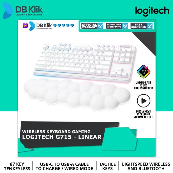 Promo Keyboard Gaming Logitech G715 Wireless RGB - Linear (920-010693 ...