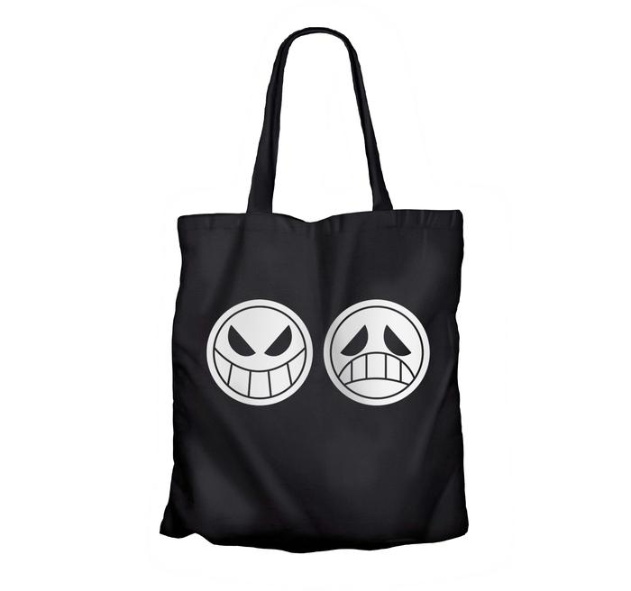 Jual Tote bag anime ACE HAT EMOTICON SMILEY - ONE PIECE 100% canvas ...
