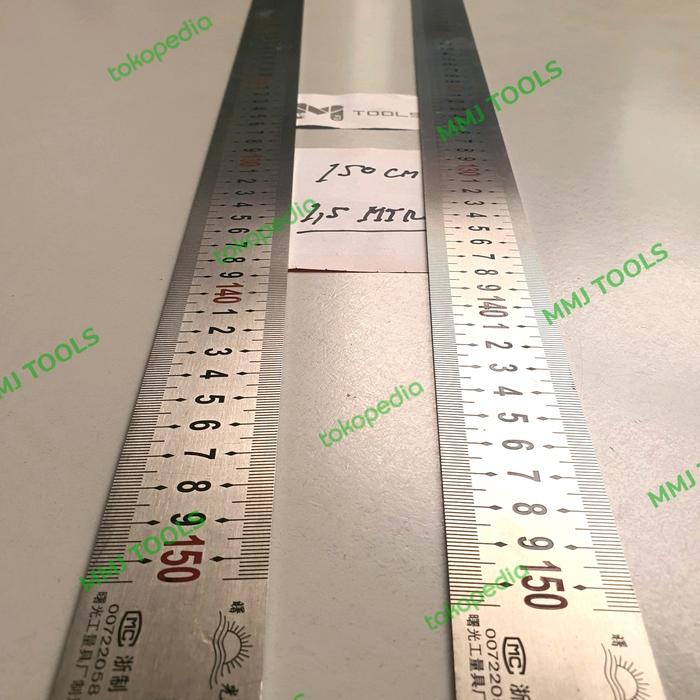 Jual Penggaris Baja 150cm / 1,5 Mtr - Mistar Baja 1,5 Mtr Di Seller Velvet Store - Cengkareng ...