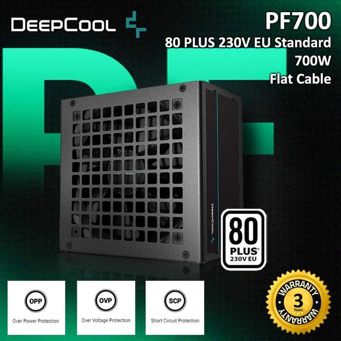 Jual DEEPCOOL PSU PF700 700WATT 80+ ALL FLAT CABLE PF 700 PF-700 - Kota ...