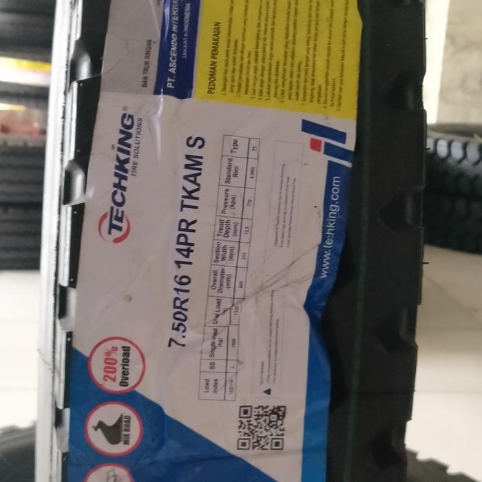 Jual Ban Radial Kawat Set Truk Techking 750-16 14 PR TKAM S - Kab. Tangerang - Toko Ban Bintang ...