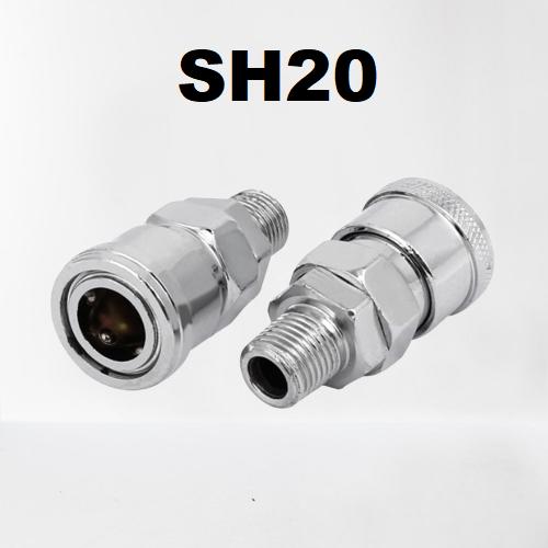 Jual Quick Coupler SH 20 Sambungan Selang Kompresor Recoil Cuk Kopler ...