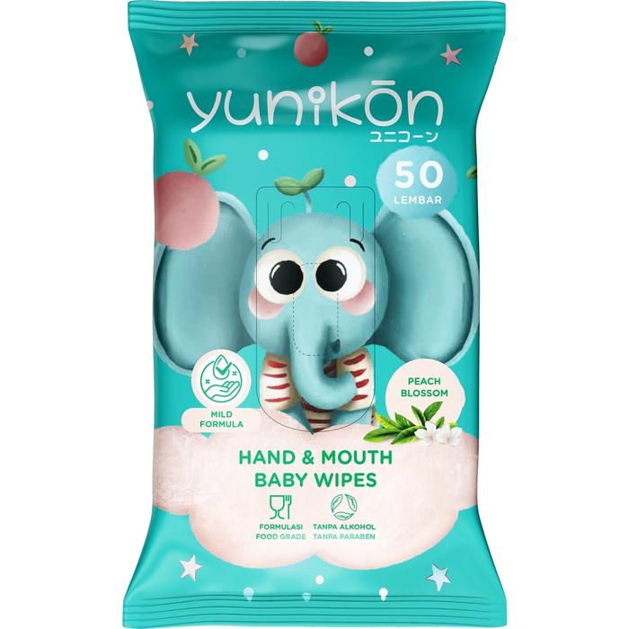 Jual Yunikon Antibacterial Hand & Mouth Baby Wet Wipes Tisu Basah ...