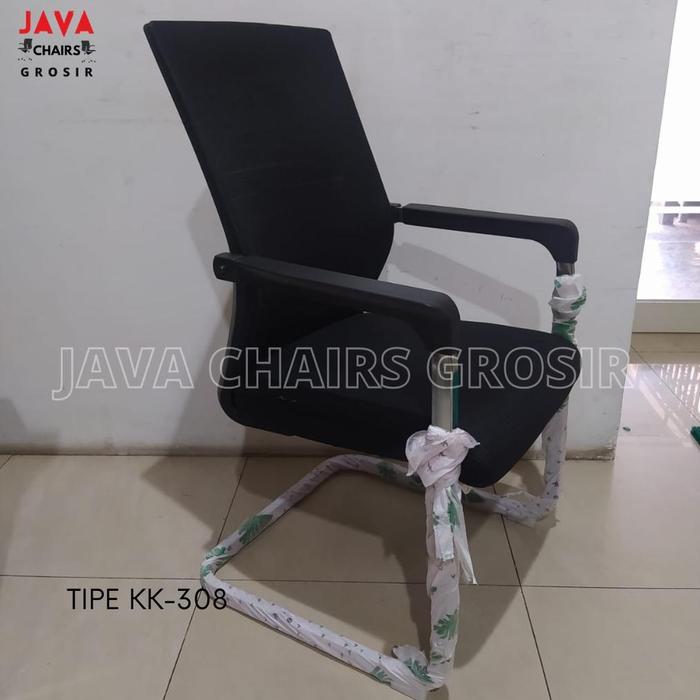 Jual Kursi Kantor Hadap Tanpa Roda Besi Jaring Kursi Rapat Meeting ...