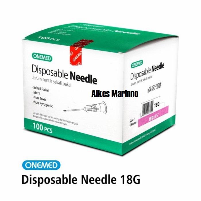 Jual Jarum Onemed - Disposable Needle Onemed 18G 25G 26G 27G - 18G ...