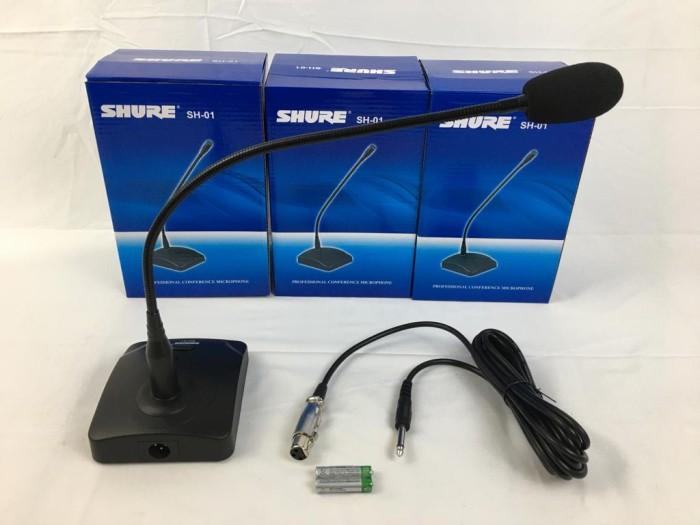 Jual Mic podium Wireless SHURE SH 01 / SH-01 Microfon meja GRADE A++ ...