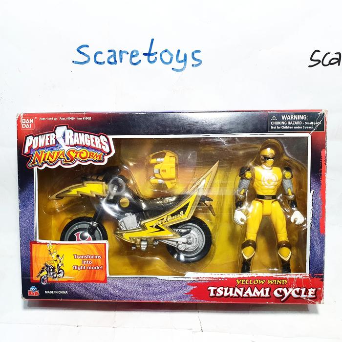 Jual Power Rangers ninja storm yellow wind tsunami cycle kuning ...
